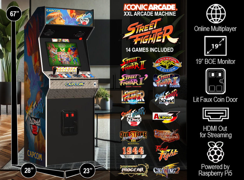 Iconic Arcade launches two Street Fighter II cabinets | The Nerdy